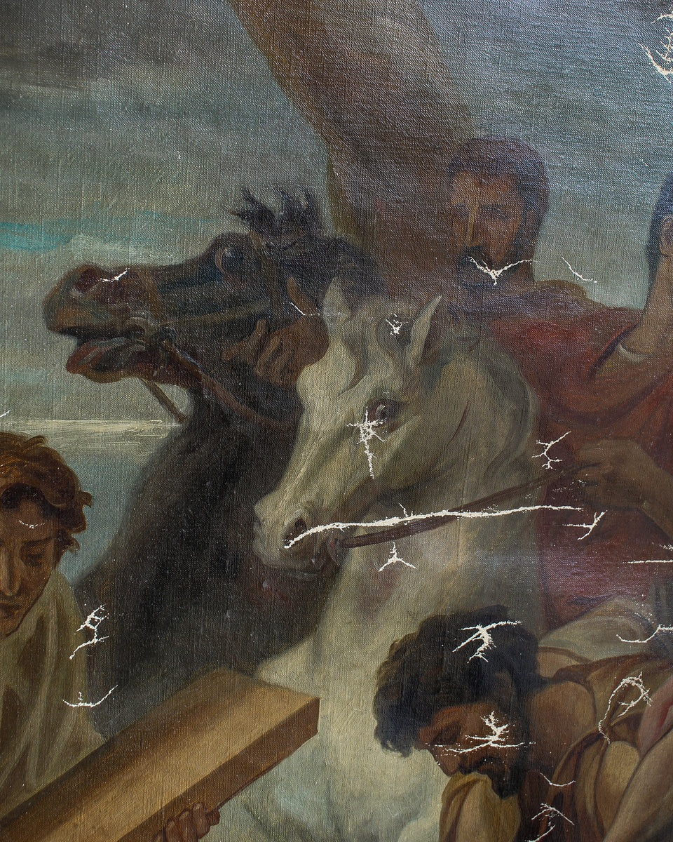 Jesus Falls Under The Weight of the Cross, Oil on Canvas, 18th Century ...