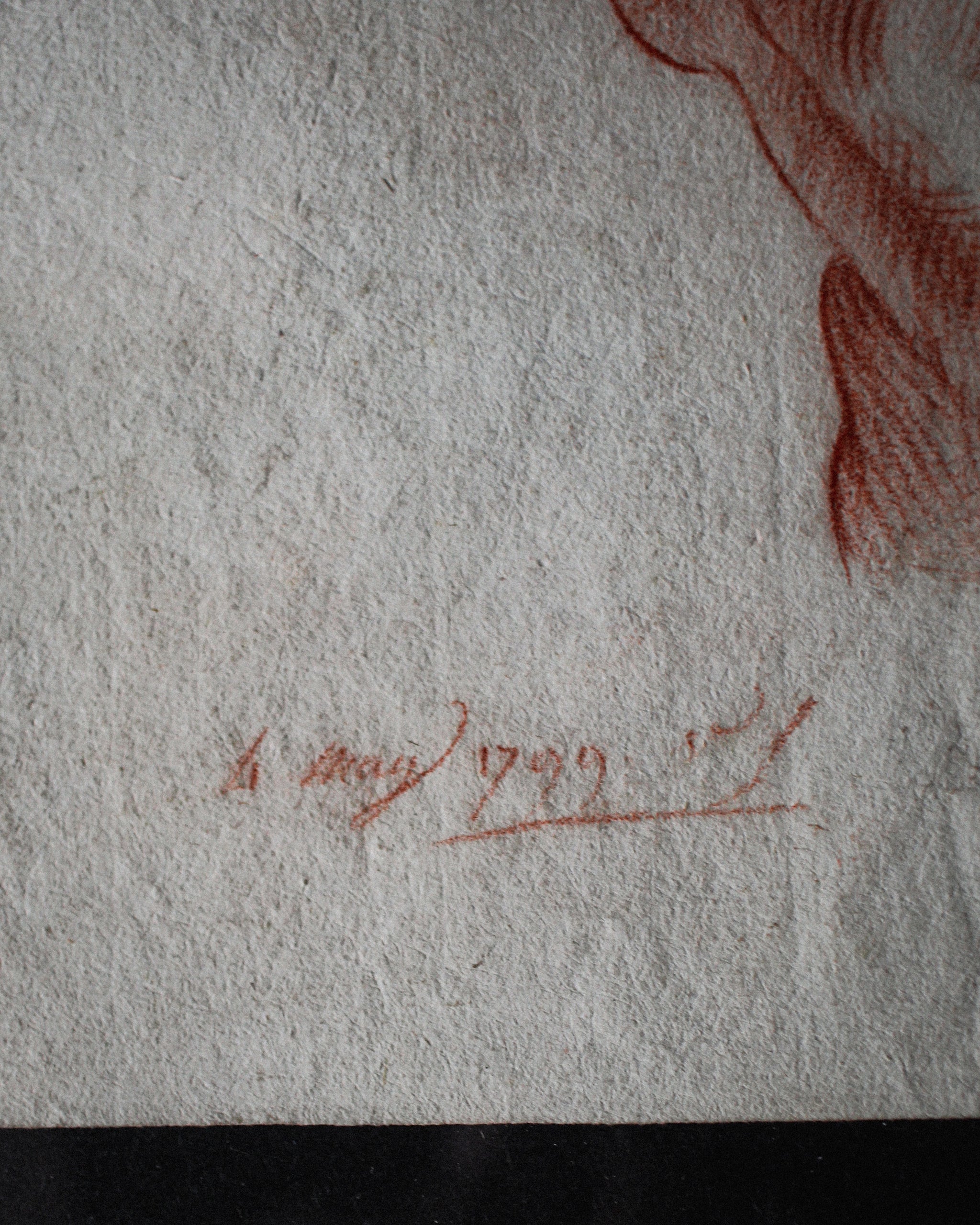 Sanguine Study of Hand on Laid Paper, Dated 1799 – gallery elder