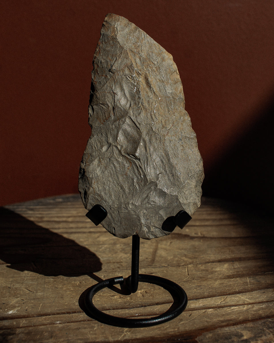 African Neolithic Biface Celt Axe on Stand – gallery elder